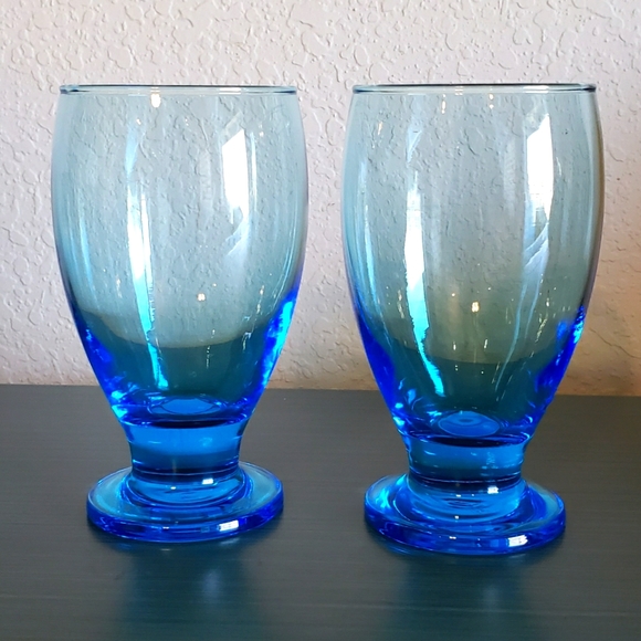 Lexington | Dining | Vintage Lexington Cristar Sky Blue Glass Water ...